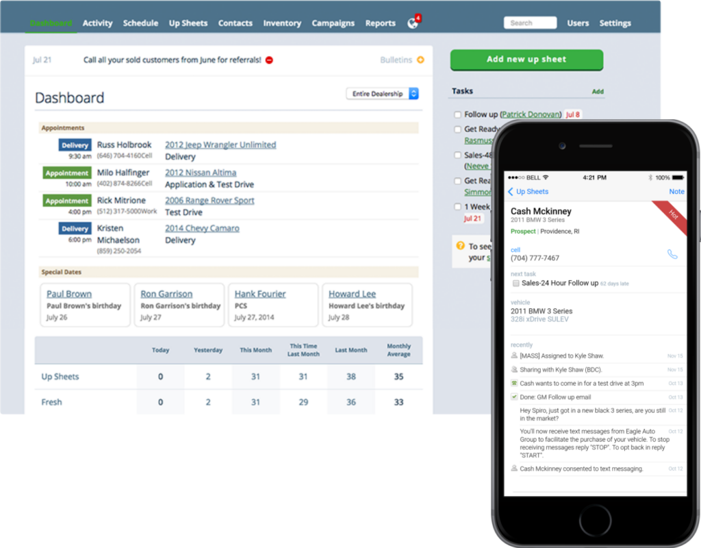 Tour our Automotive CRM • AutoRaptor